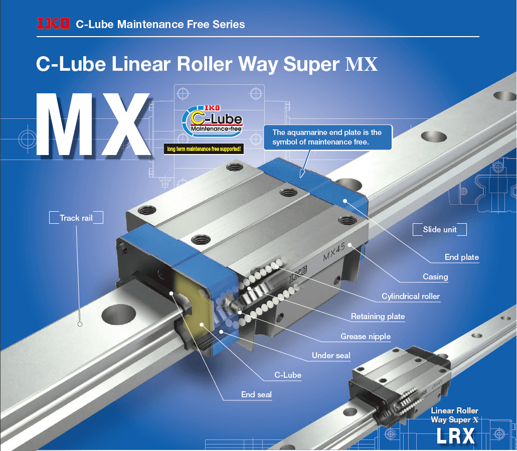 IKO LRXDC 15 C-Lube Linear Roller Way Super MX – North Bearing